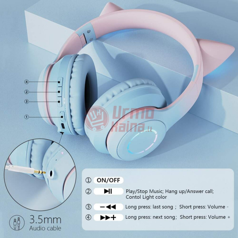 Bevielės Bluetooth ausinės su ausim BT029C