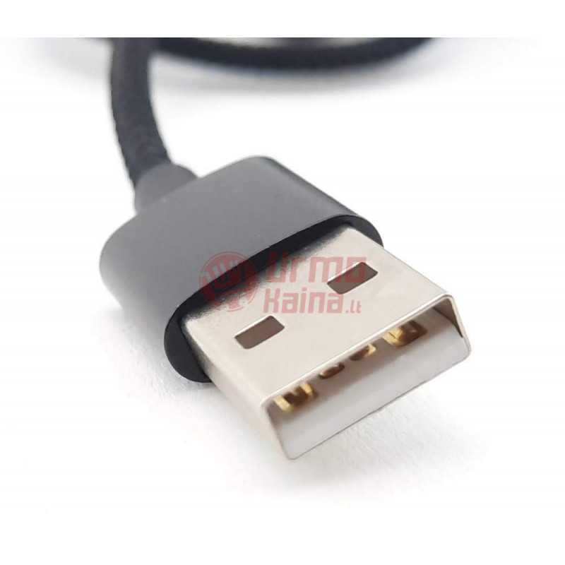 Laidas USB-A į USB-Micro/C/Lightning, 1 m, magnetinis, 3in1