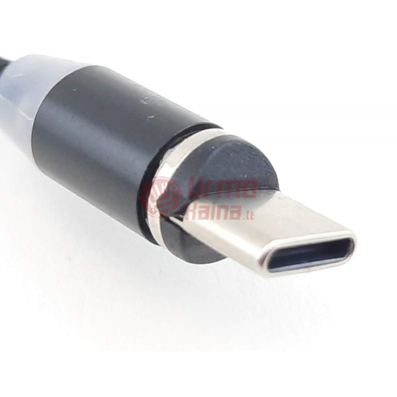 Laidas USB-A į USB-Micro/C/Lightning, 1 m, magnetinis, 3in1