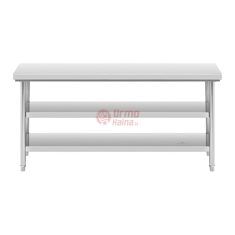 Nerūdijančio plieno darbo stalas - 70x180 cm - 600 kg