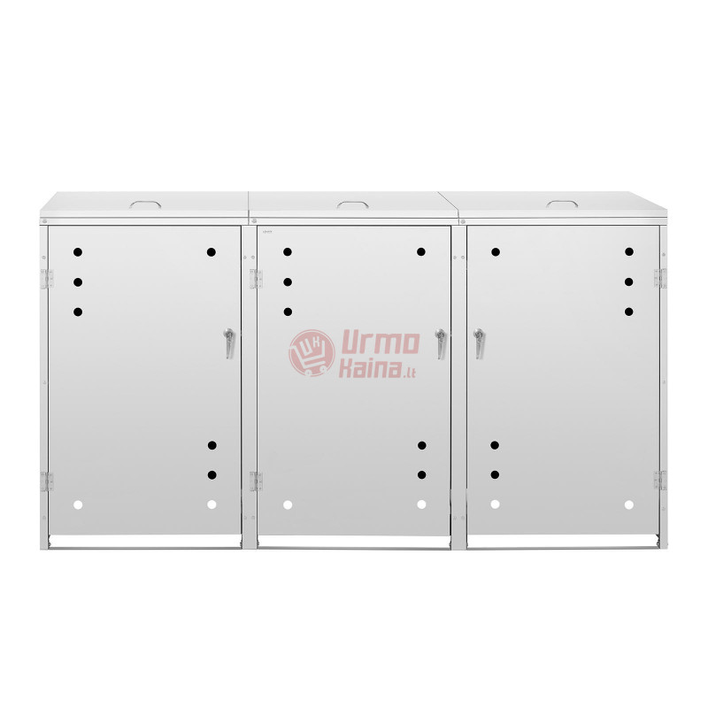 Talpykla šiukšlių konteineriams - 3 x 240 l - ventiliacijos angos