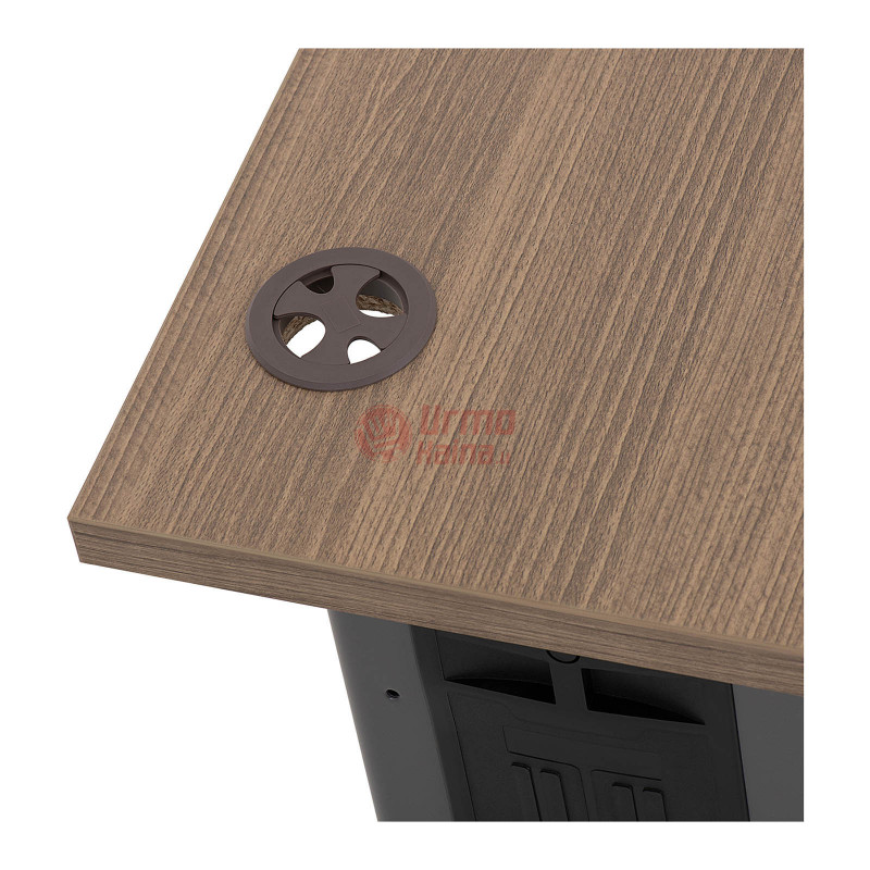 Kampinis rašomasis stalas - 160x120 cm - rudas