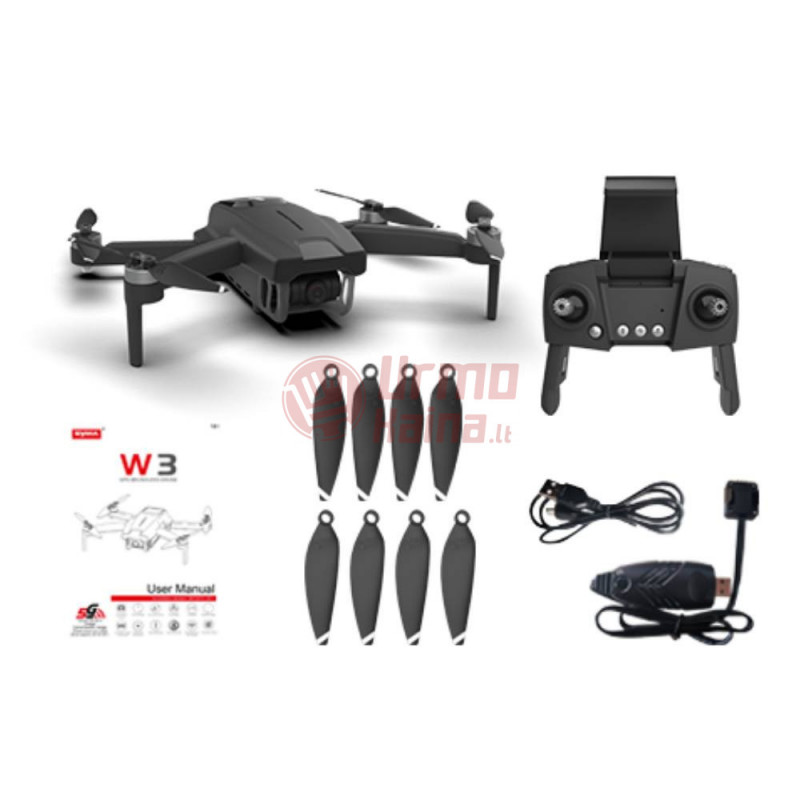Dronas su kamera Syma W3 EIS 4K GPS