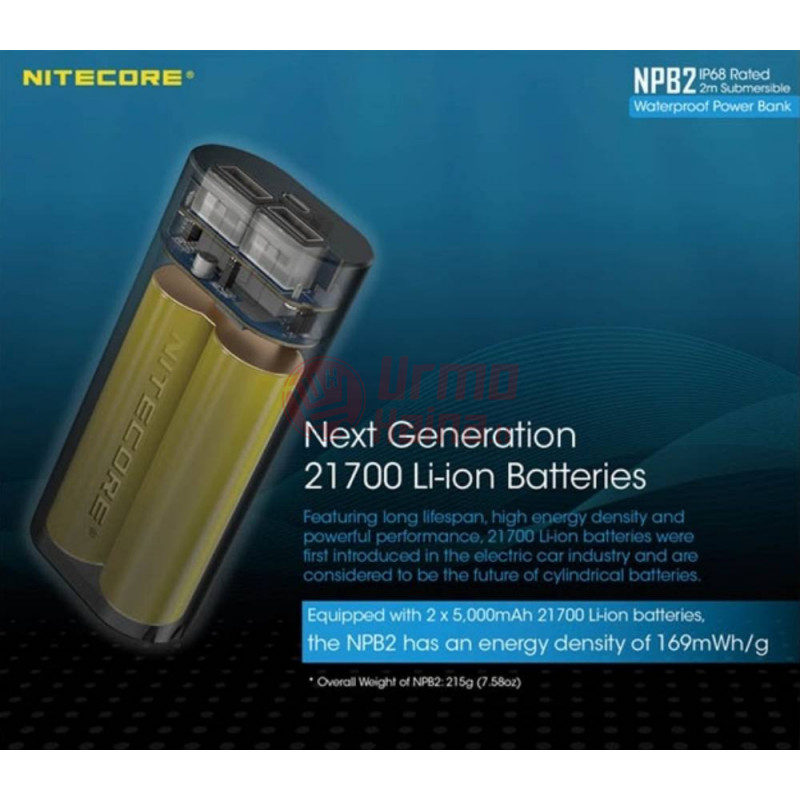 Išorinė baterija NITECORE 10000MAH IP68/NPB2
