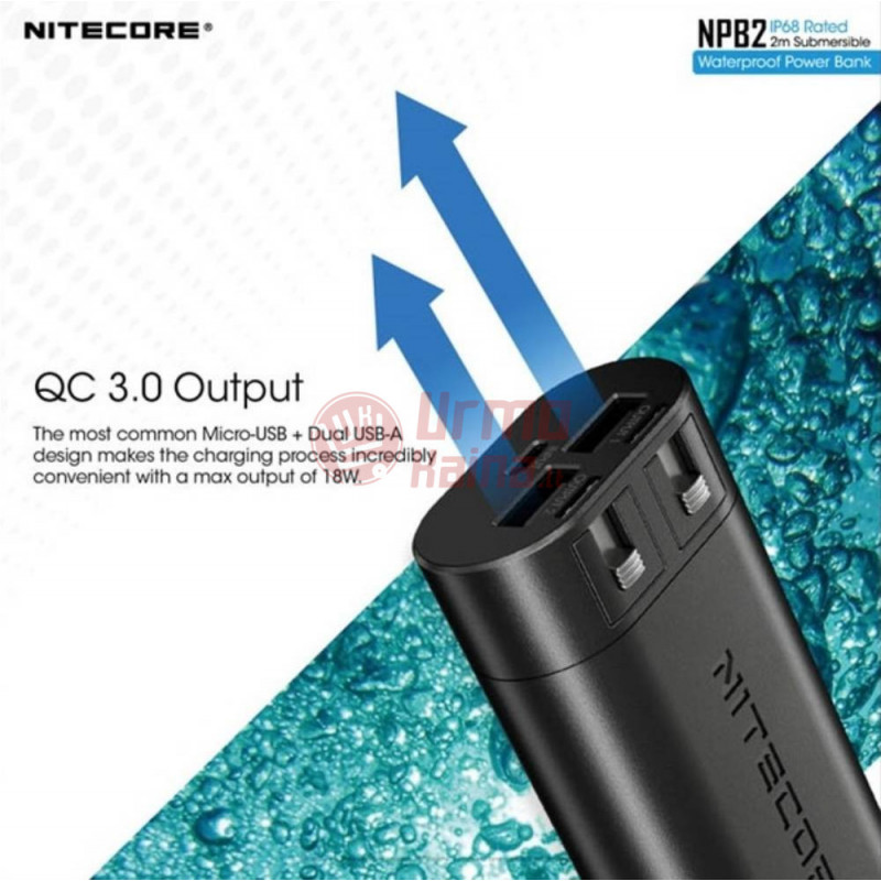 Išorinė baterija NITECORE 10000MAH IP68/NPB2