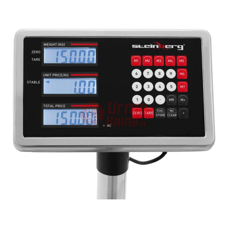 Platforminės svarstyklės – 150 kg / 0,01 kg – 400 x 500 mm