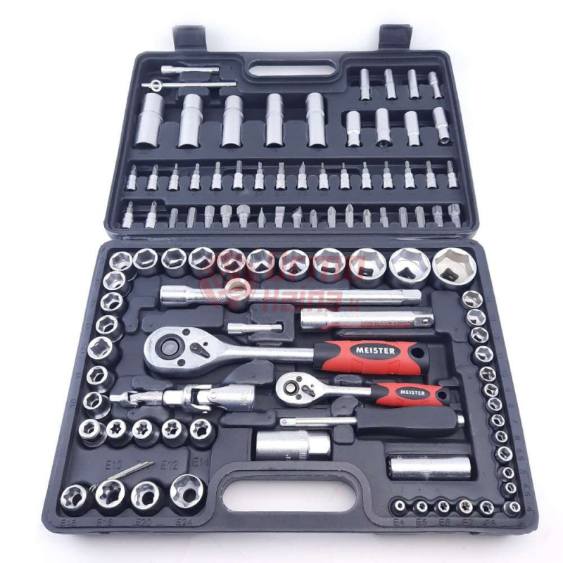 Įrankių galvučių komplektas Meister Tools 108 dalių