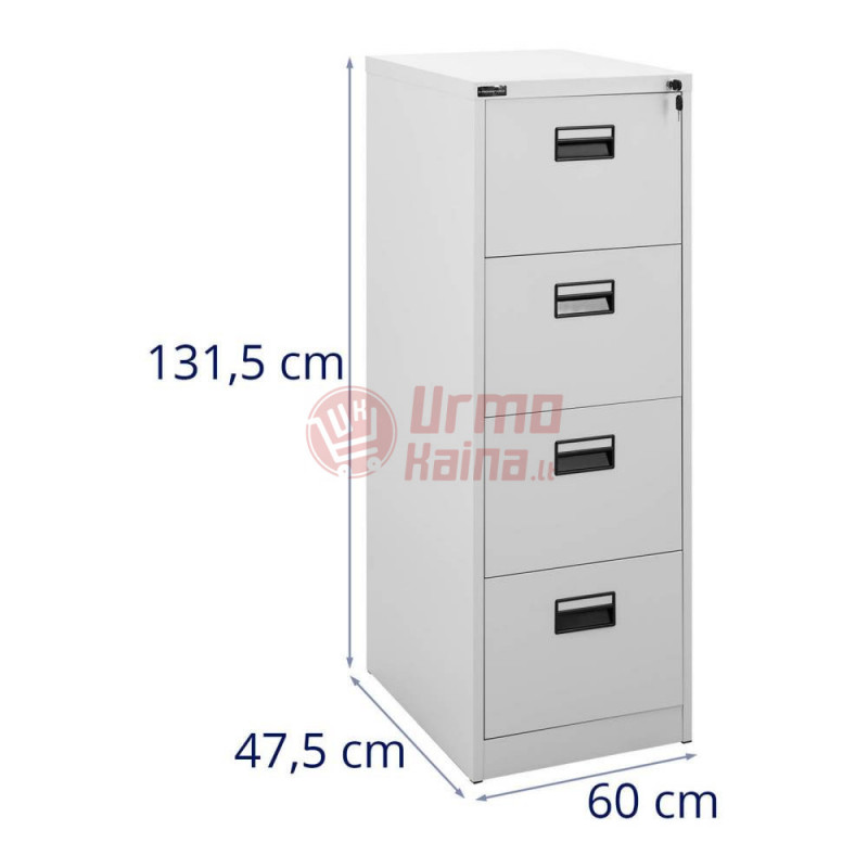 Metalinė spintelė su 4 stalčiais - 132 cm