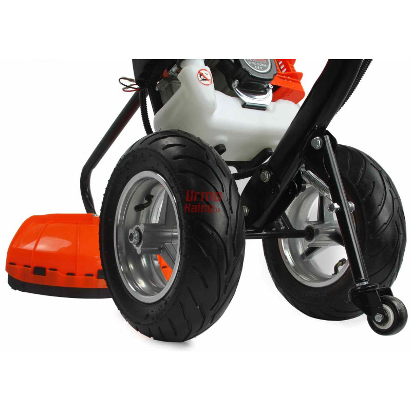 Benzininė žoliapjovė - trimeris ant ratukų DEMON 1,4 kW
