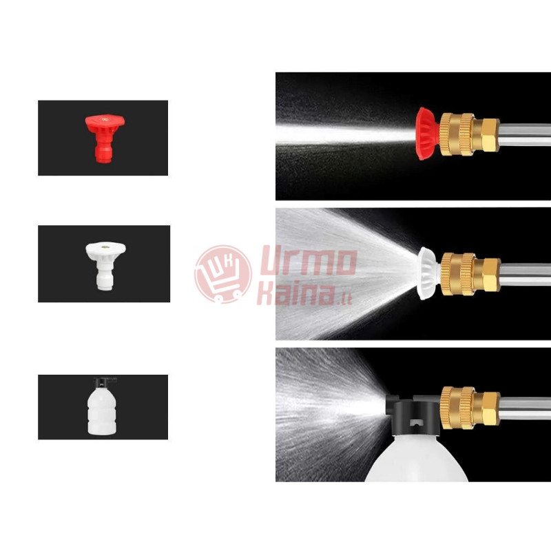 Akumuliatorinis aukšto slėgio plovimo įrenginys, 1 akumuliatorius + priedai