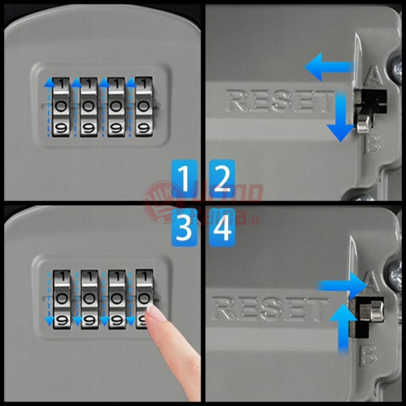 Kodinė dėžutė raktams su spyna KBX-04 plastikinė