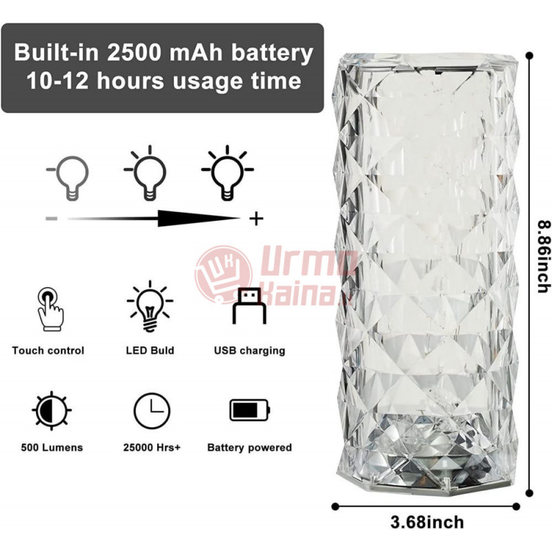 Stalinis šviestuvas su krištolo efektu RGB KR002