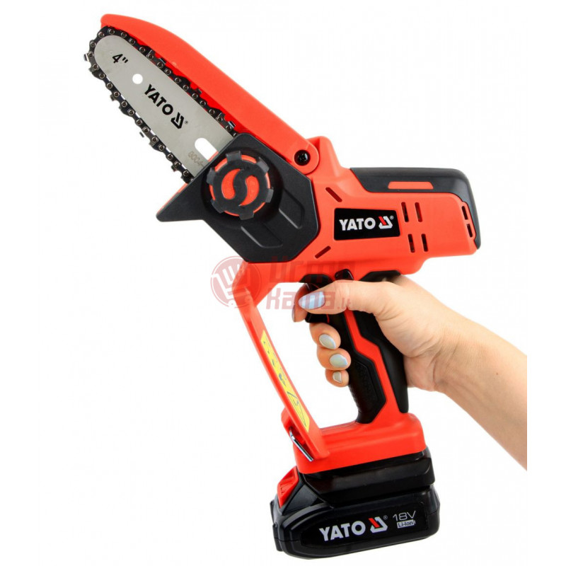 Rankinis akumuliatorinis grandininis pjūklas YATO 4'' 18V