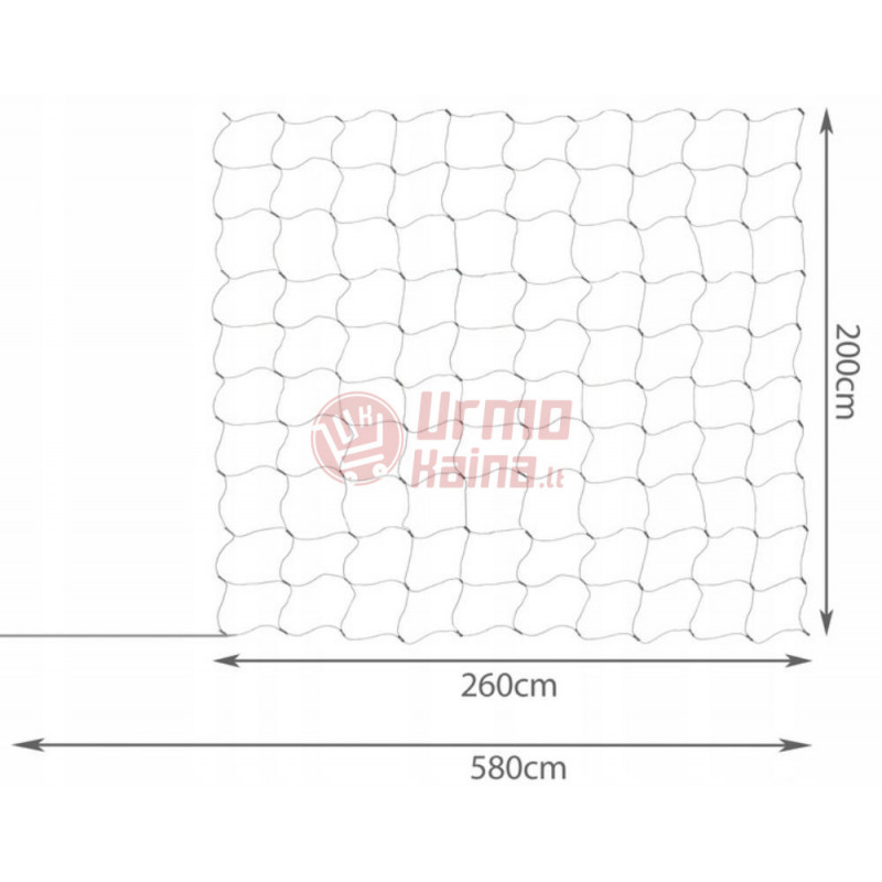 160 LED Girlianda Užuolaida - Tinklas, žalias laidas 2,6x2 m 31V