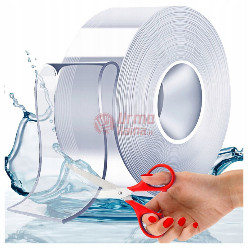 Dvipusė lipni NANO juosta 1 m x 3 cm