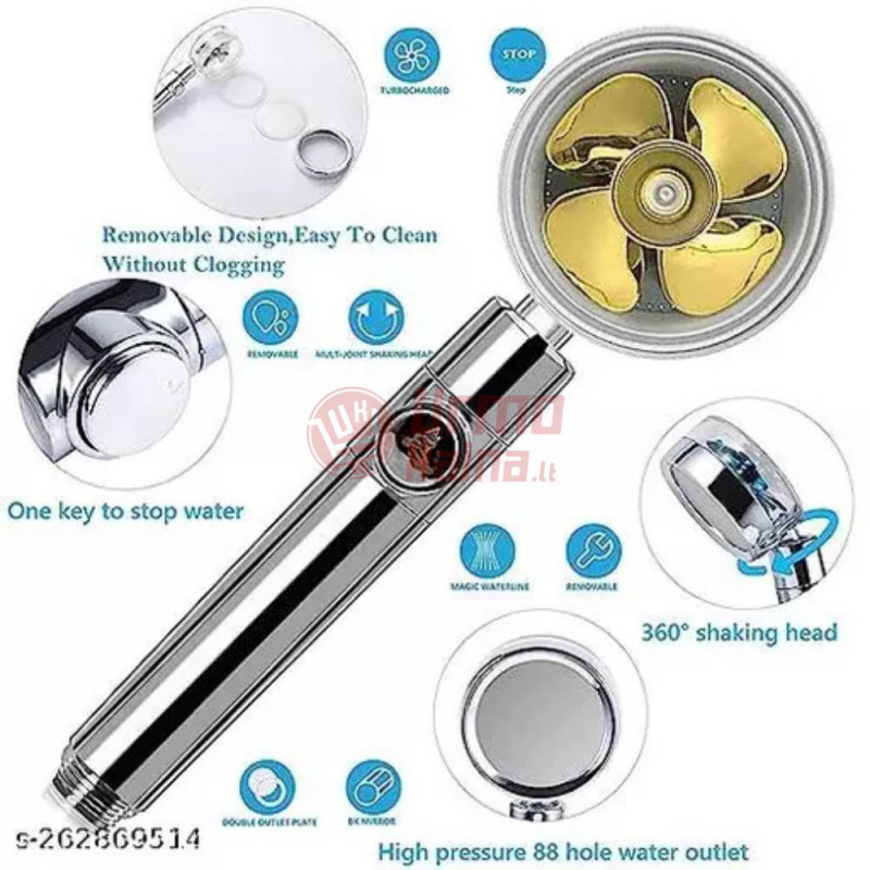 Dušo galvutė Turbo su filtru ir reguliuojama vandens srove IG4