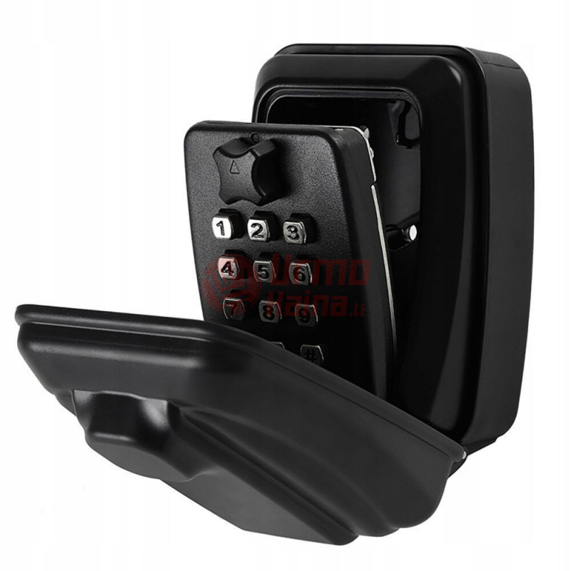 Kodinė dėžutė raktams su spyna T-Kruz, juoda