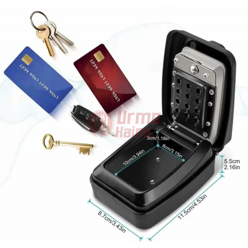 Kodinė dėžutė raktams KRUZ01 11,5x5,5 cm