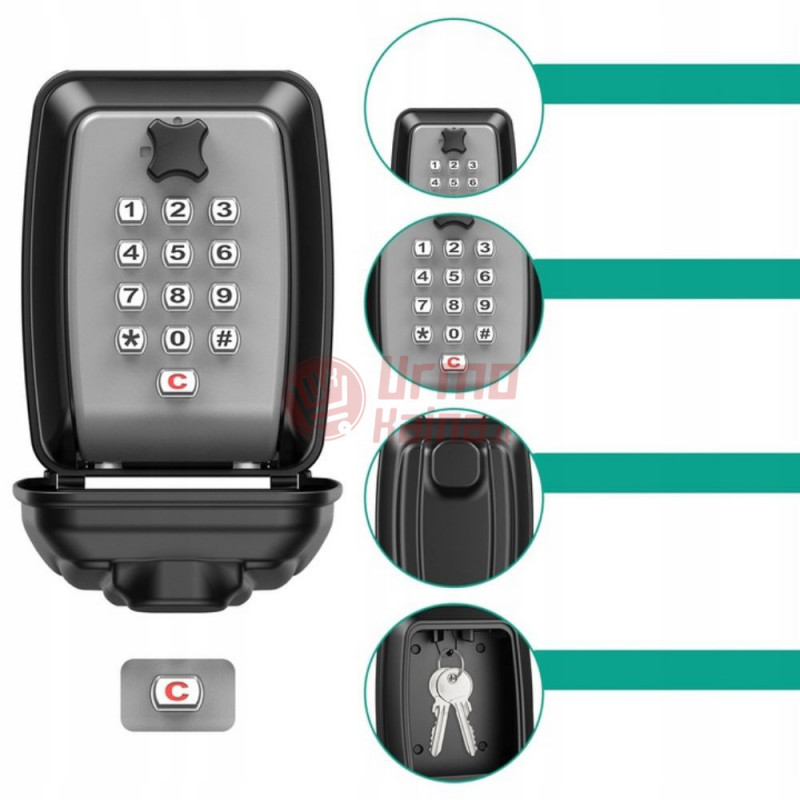 Kodinė dėžutė raktams KRUZ01 11,5x5,5 cm