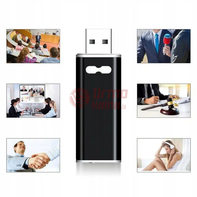 Diktofonas - USB atmintinė su ausinėmis Q13, 8GB