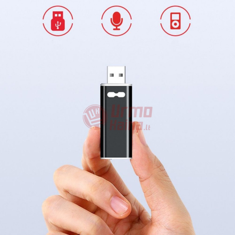 Diktofonas - USB atmintinė su ausinėmis Q13, 8GB