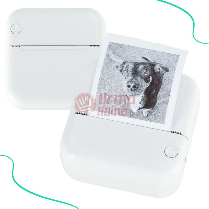 Mini terminis spausdintuvas USB, kvadratinis + etiketė spausdinimui