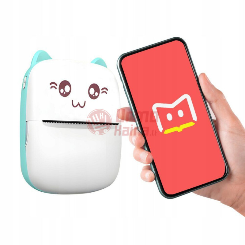 Terminis mini spausdintuvas CAT + spalvotos etiketės ir markeriai
