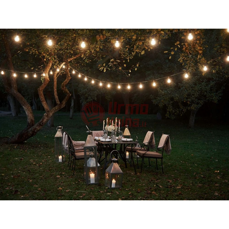 Lauko-sodo girlianda Lemputės, 20 LED 31V SG01 20 m