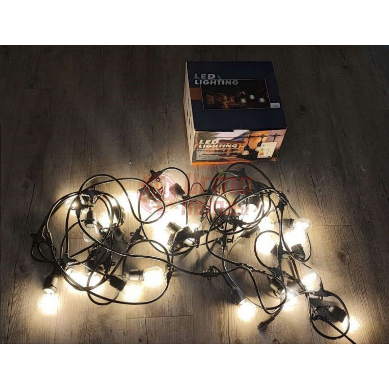 Lauko-sodo girlianda Lemputės, 20 LED 31V SG01 20 m