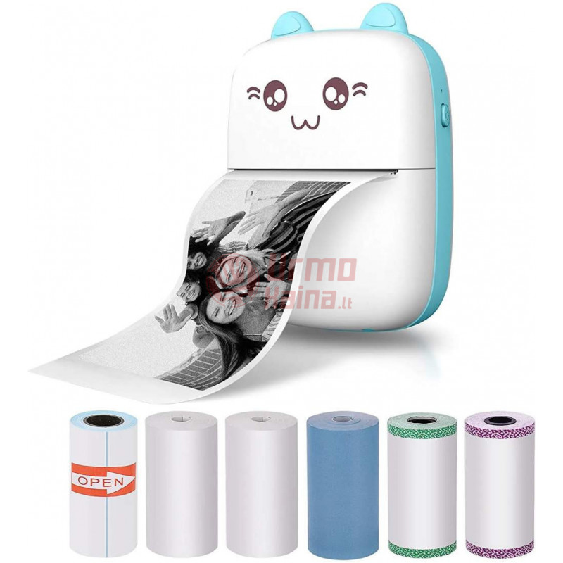 Terminis mini spausdintuvas CAT 11in1 + termo popierus ir lipnios ...