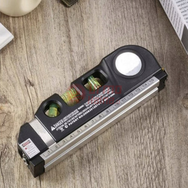 Lazerinis nivelyras su gulsčiuku ir matavimo rulete 4in1 BL01