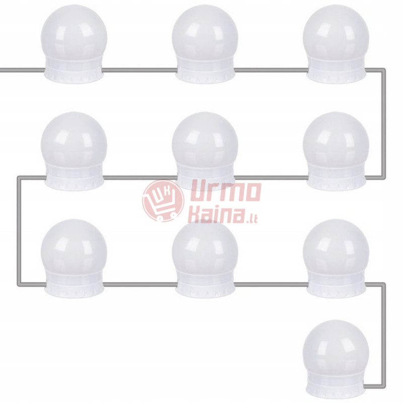 LED lemputės veidrodžiui, 10 vnt LV01