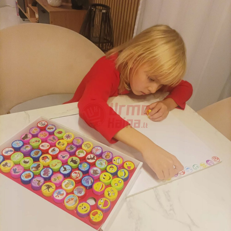 Spalvotų antspaudų rinkinys, 60 vnt