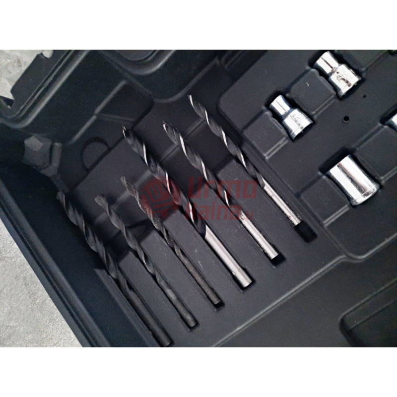 Akumuliatorinis suktuvas-gręžtuvas, 2 akumuliatoriai su krovikliu + priedai MEISTER MS727