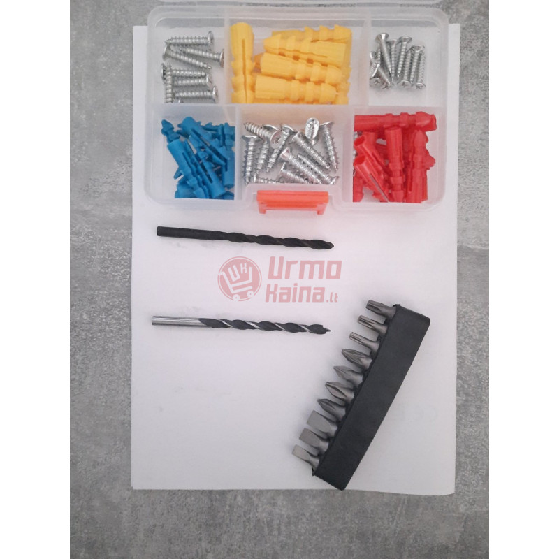 Akumuliatorinis suktuvas-gręžtuvas, 2 akumuliatoriai su krovikliu + priedai MEISTER MS727