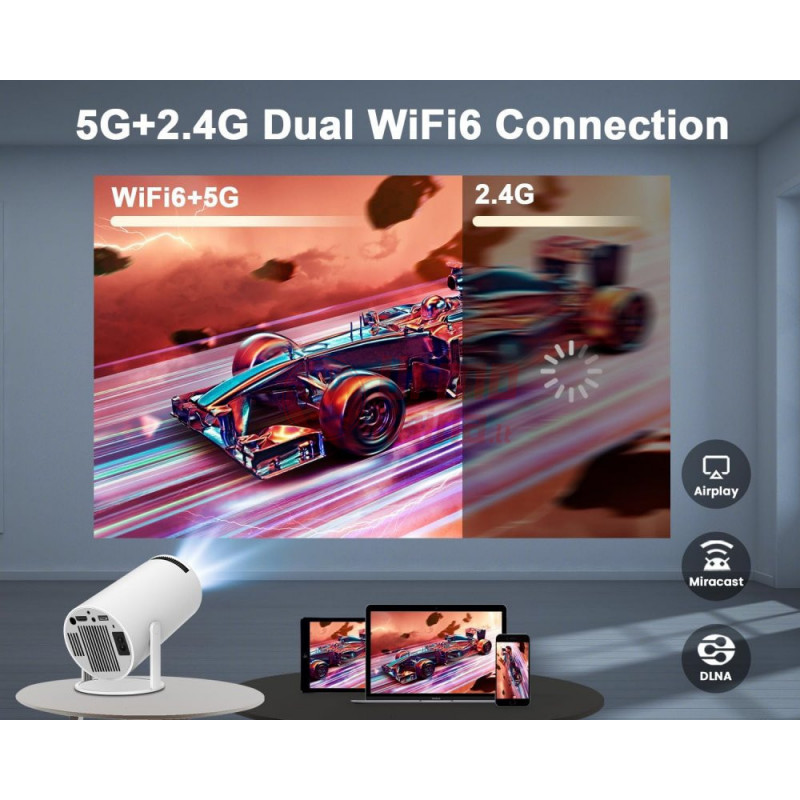 Nešiojamas išmanusis projektorius YL01 juodas