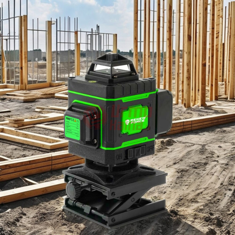 Linijinis lazerinis nivelyras 4D, 16 eilučių 360° RF02