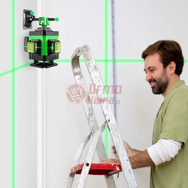 Linijinis lazerinis nivelyras 4D, 16 eilučių 360° RF02