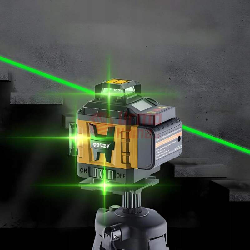 Linijinis lazerinis nivelyras 3D, 16 eilučių, LCD, 360° RE01 MAX