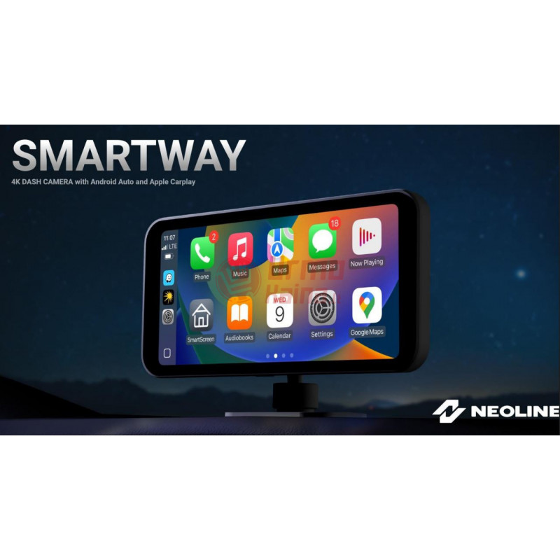Vaizdo registratorius Neoline Smartway, 2-jų kamerų, 4K su Android Auto ...