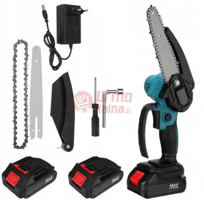 Akumuliatorinis grandininis genėjimo pjūklas ONEX OX3301 6+6 coliai ...