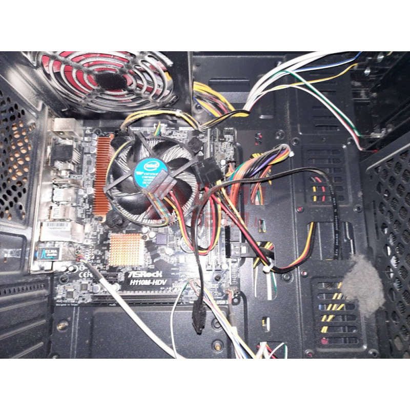 Kompiuteris su motinine plokšte Gigabyte GA-H110M-HDV, maitinimo bloku ...