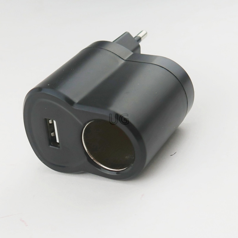 Adapteris 220V - 12V , USB