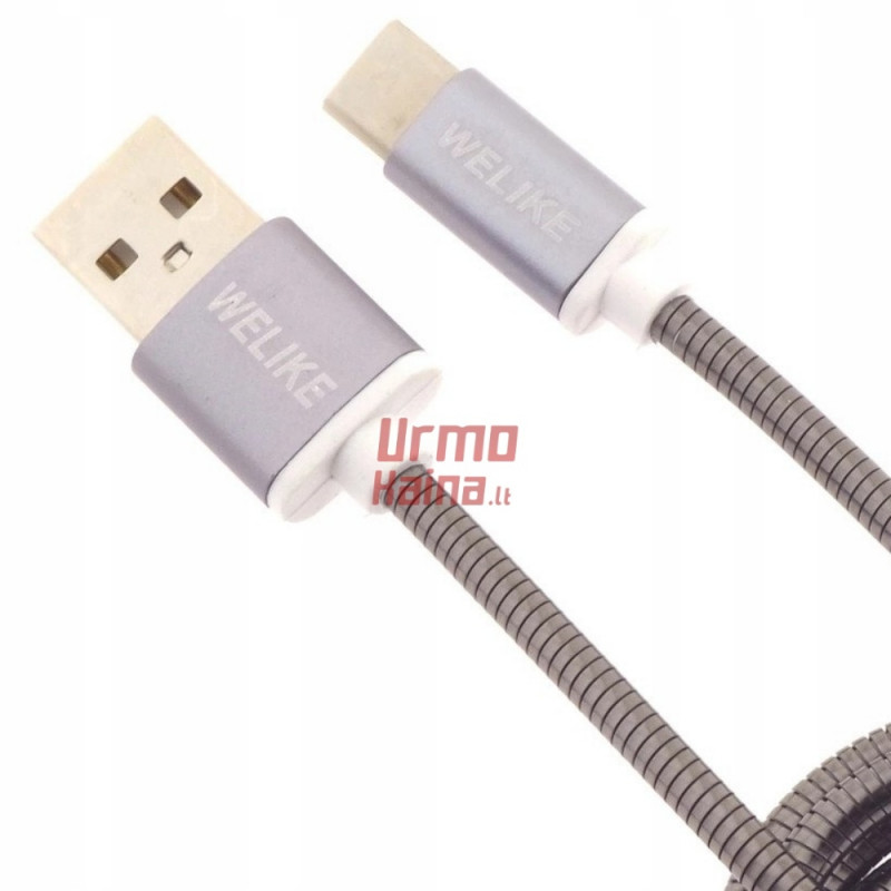 Laidas USB-A į USB-Micro, 1 m, TLA 03, Metal