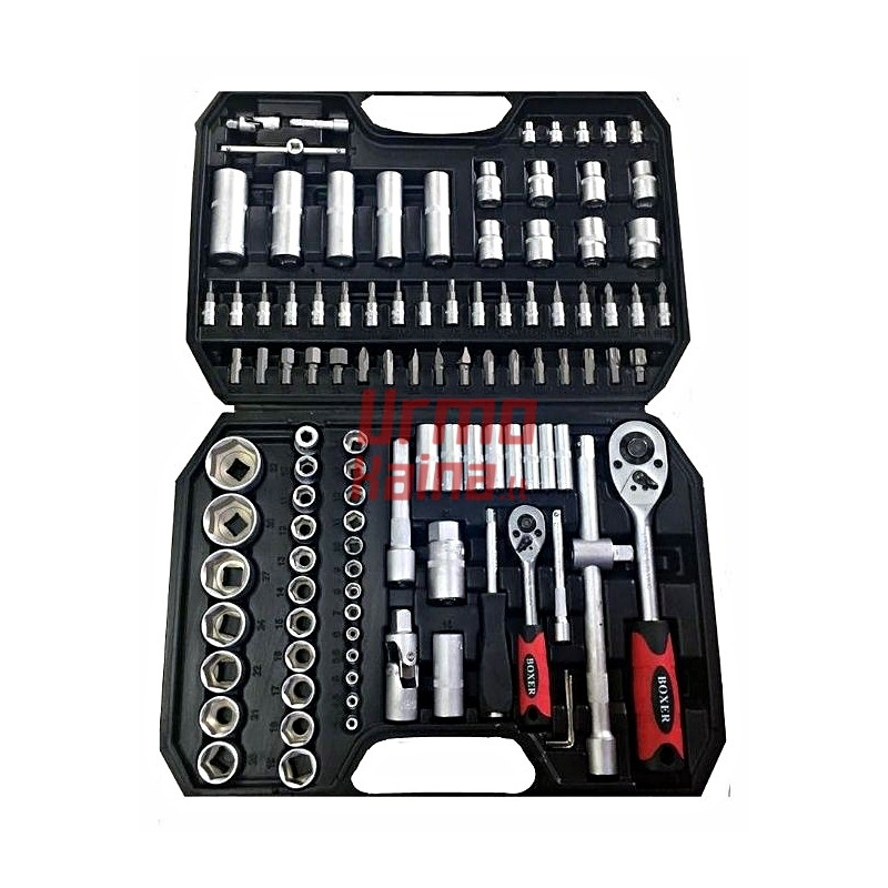 Įrankių galvučių rinkinys BOXER 108 dalių