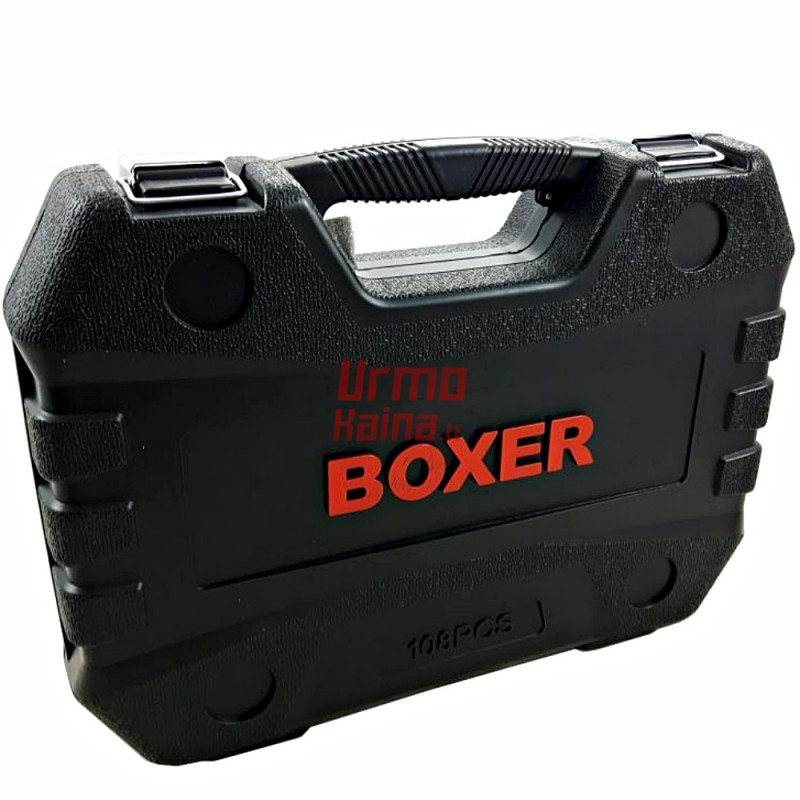 Įrankių galvučių rinkinys BOXER 108 dalių
