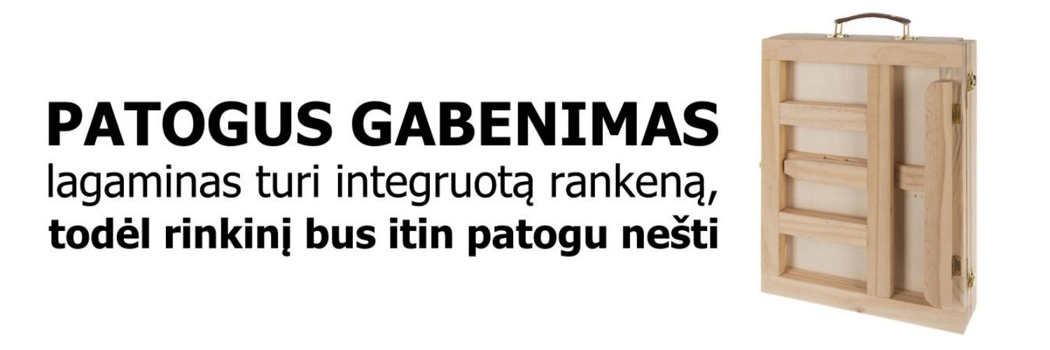 Tapybos rinkinys lagaminėlyje, 46 vnt.