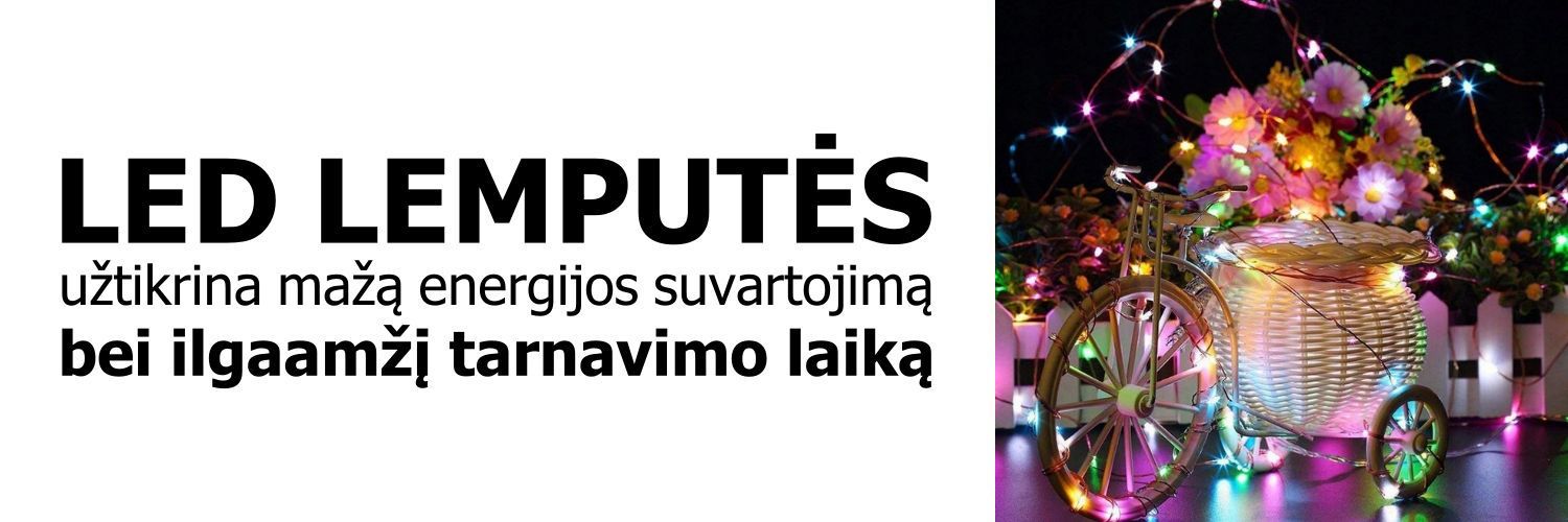 Vielinė 100 LED girlianda su saulės baterija