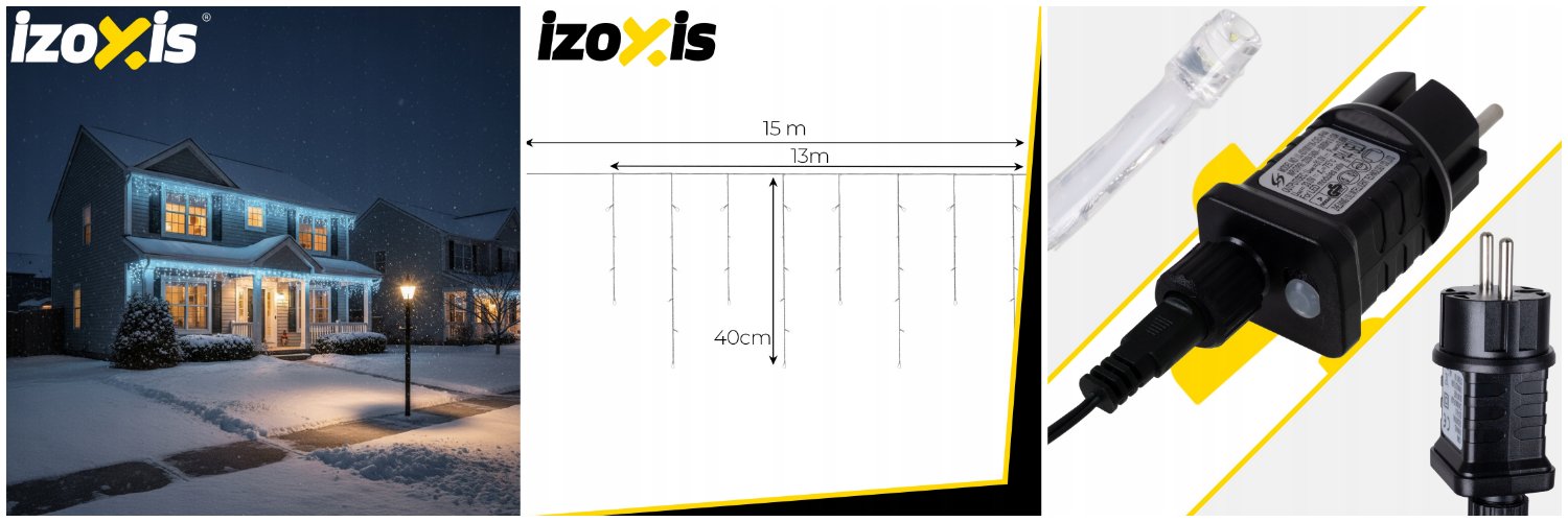 300 LED girlianda varvekliai IZX04 15M CW
